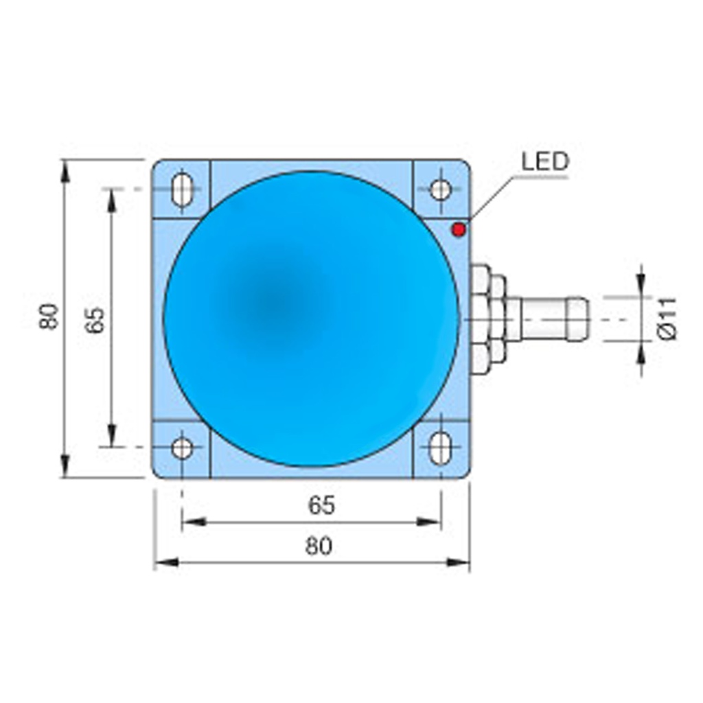 10-60mm Top Sensing inductive proximity sensor, Unshielde ...